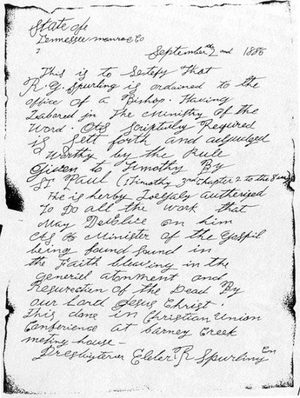 CHURCH OF GOD PASTOR RICHARD G. SPURLING | Pentecostal Theology