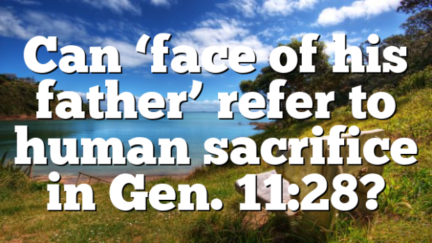 Can ‘face of his father’ refer to human sacrifice in Gen. 11:28 ...