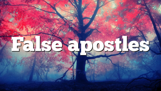 False apostles | Pentecostal Theology