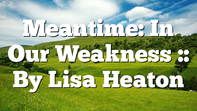 Meantime: In Our Weakness :: By Lisa Heaton | Pentecostal Theology
