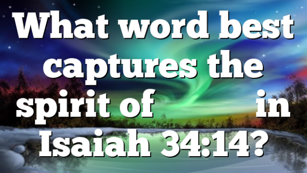 What word best captures the spirit of לִּילִית in Isaiah 34:14 ...
