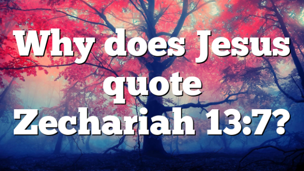 Why does Jesus quote Zechariah 13:7? | Pentecostal Theology