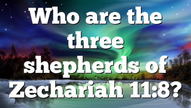 Who are the three shepherds of Zechariah 11:8? | Pentecostal Theology