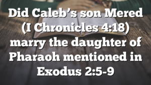 Did Caleb’s son Mered (I Chronicles 4:18) marry the daughter of Pharaoh ...