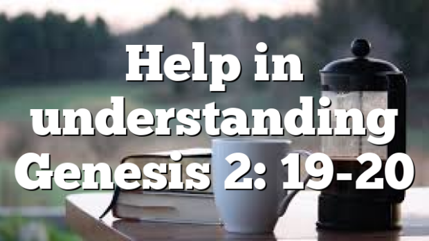 Help in understanding Genesis 2: 19-20 | Pentecostal Theology