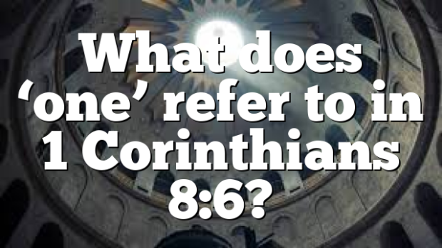 What does ‘one’ refer to in 1 Corinthians 8:6? | Pentecostal Theology