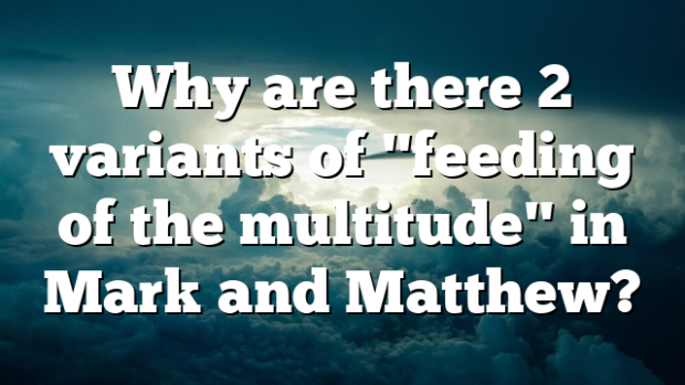 Why are there 2 variants of "feeding of the multitude" in Mark and ...